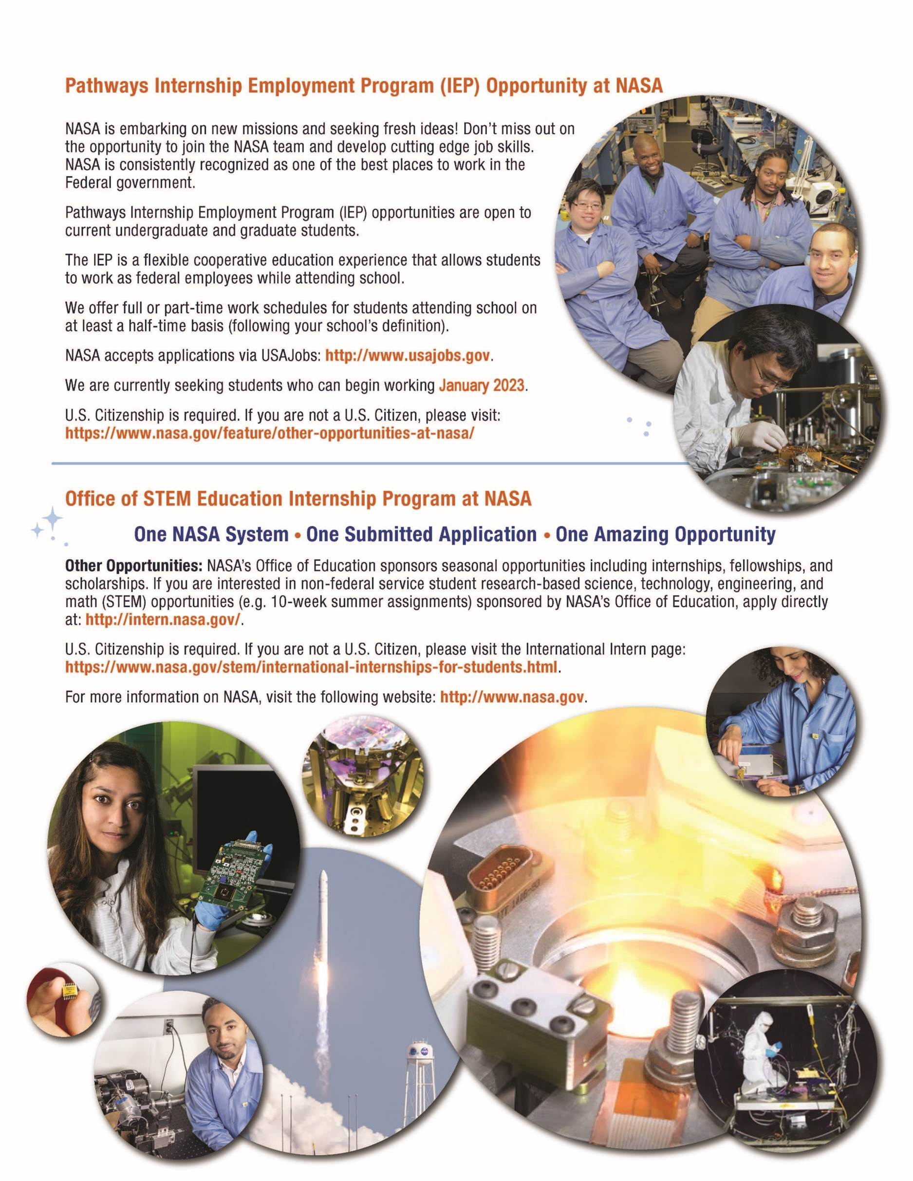 Upcoming GSFC Pathways Intern Vacancy Announcements for Engineering at ...